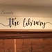 The Library Sign. Rustic Library Decor. Distressed Sign. Rustic Signs ...