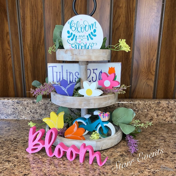 Spring Tiered Tray Decor - Etsy