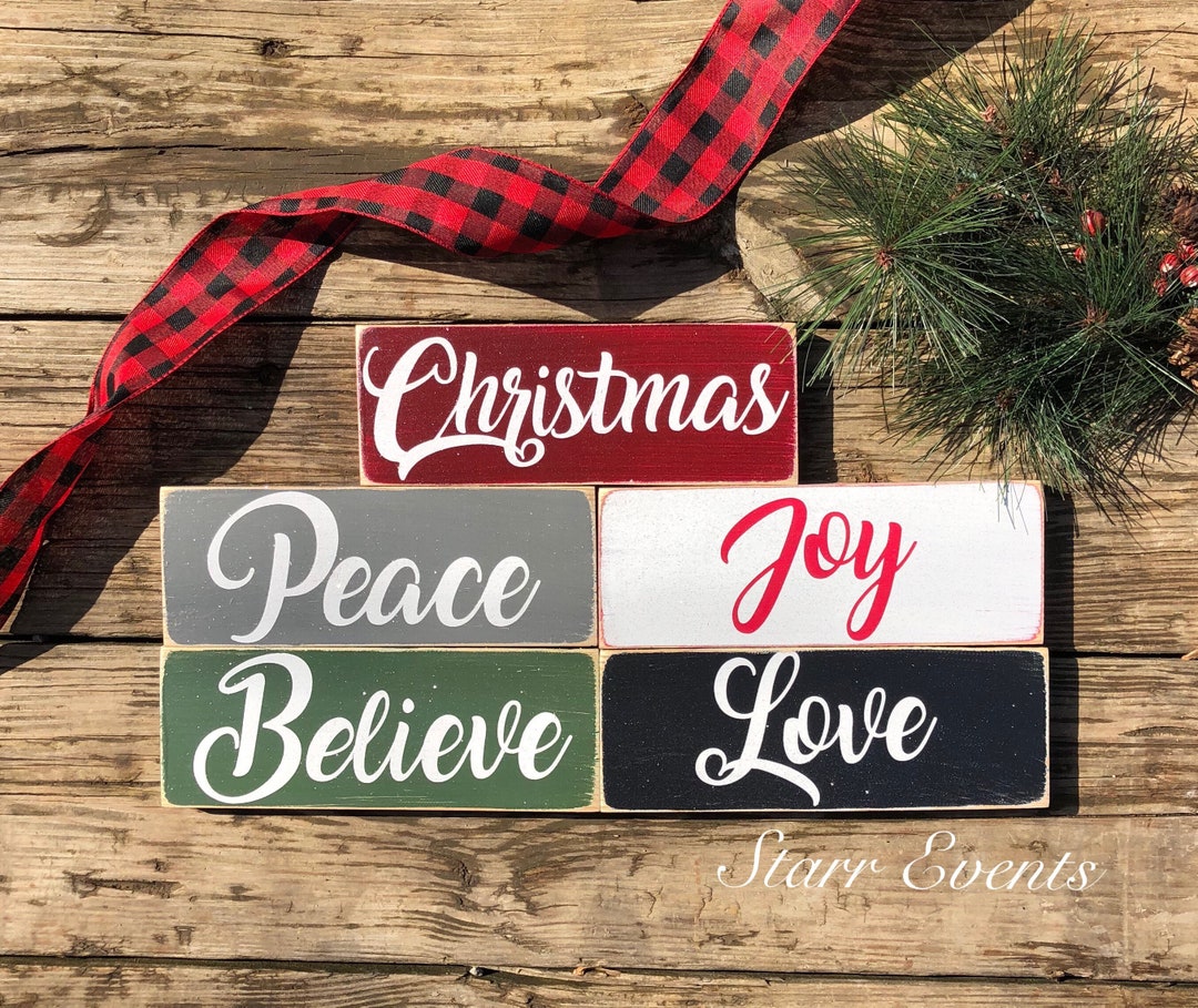10" Rustic Christmas Signs Christmas Decorations Rustic Christmas Decor ...