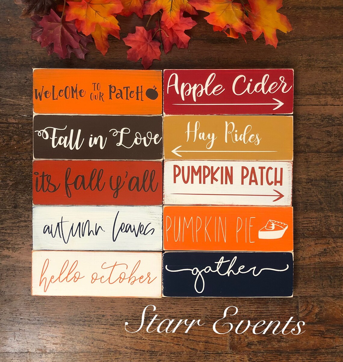 10 Rustic Fall Signs Rustic Fall Decorations Rustic Fall - Etsy