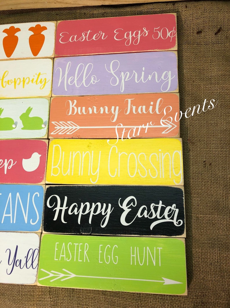 10 Easter Signs. Easter Decorations. Easter Decor. - Etsy