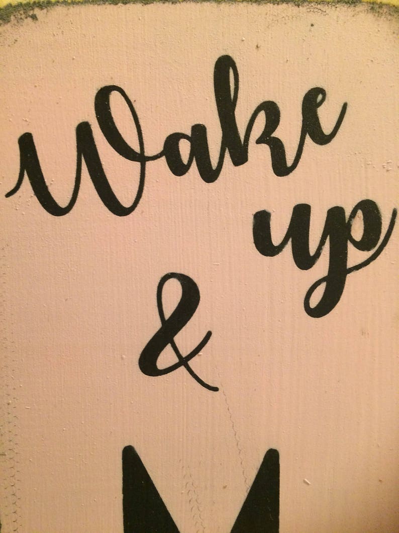 Rustic Bathroom Signs. Wake up and Makeup Sign Rustic Bathroom - Etsy