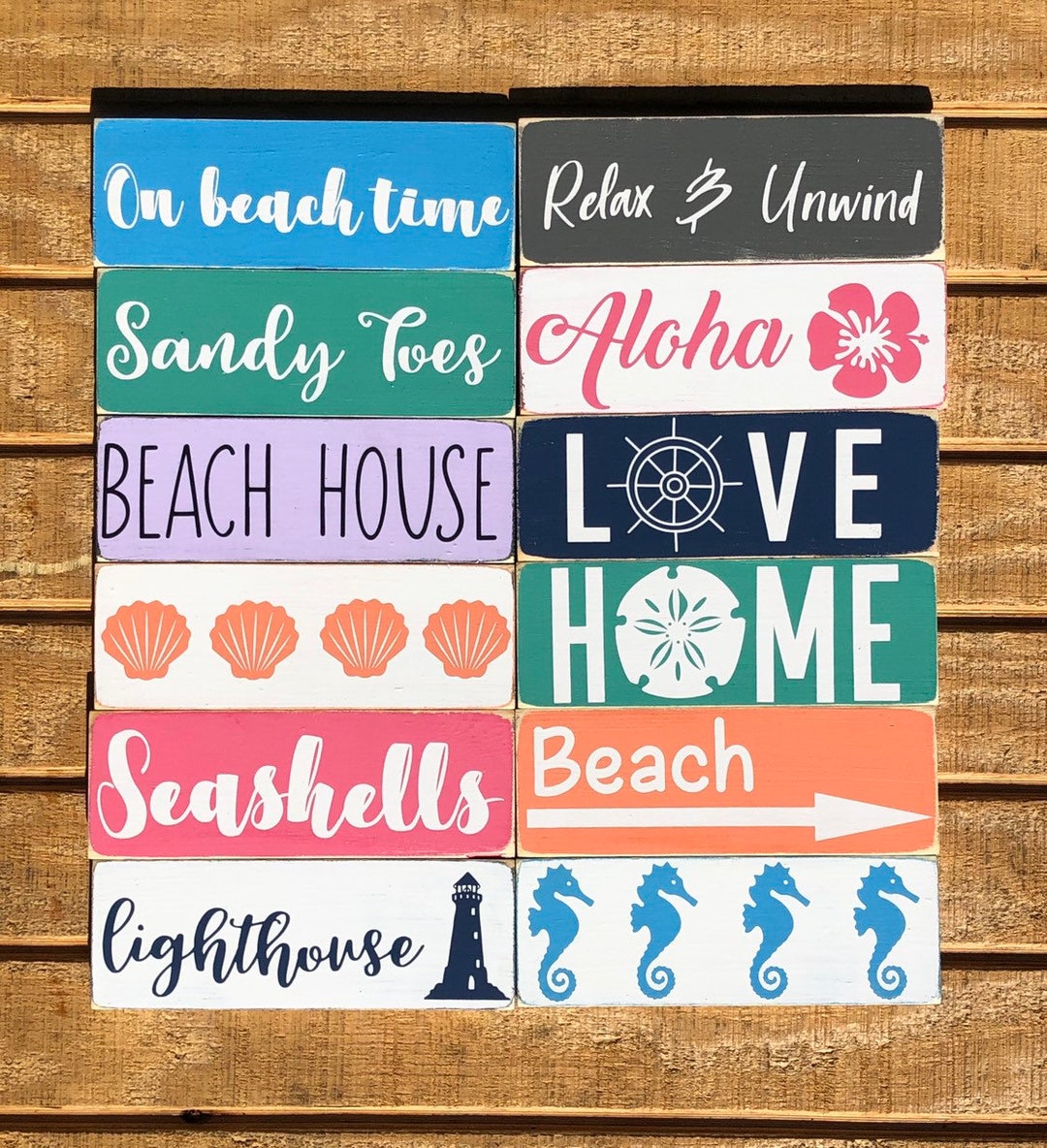 Rustic Beach Signs for the House. Small Beach Signs for Wreaths ...