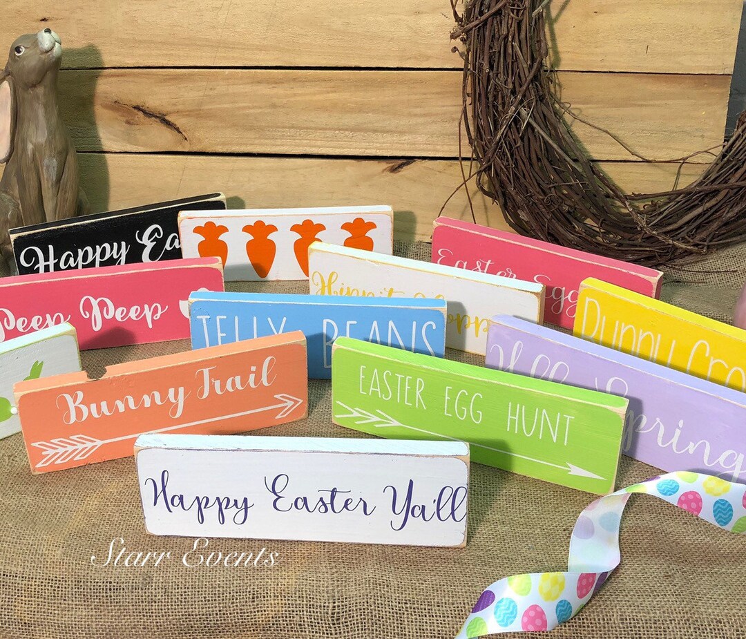 10" Easter Signs. Easter Decorations. Easter Decor. Easter Tier Tray ...
