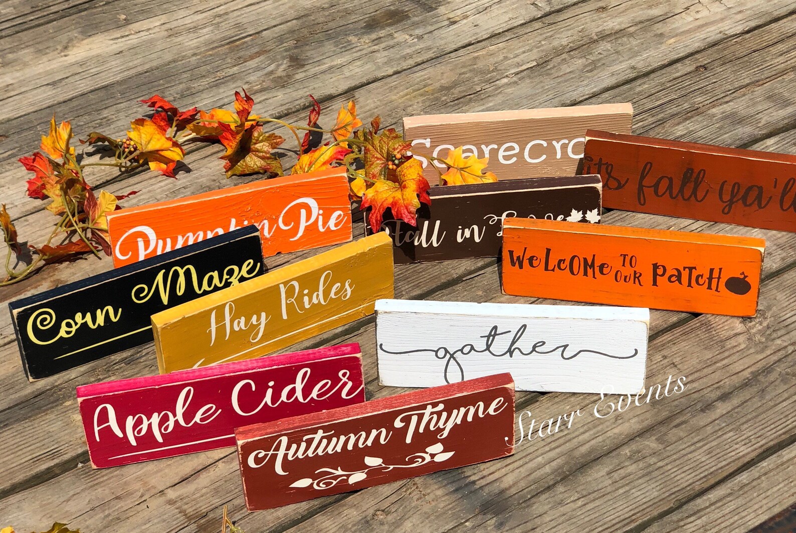 10 Rustic Fall Signs Rustic Fall Decorations Rustic Fall | Etsy