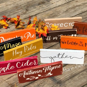 10 Rustic Fall Signs Rustic Fall Decorations Rustic Fall - Etsy