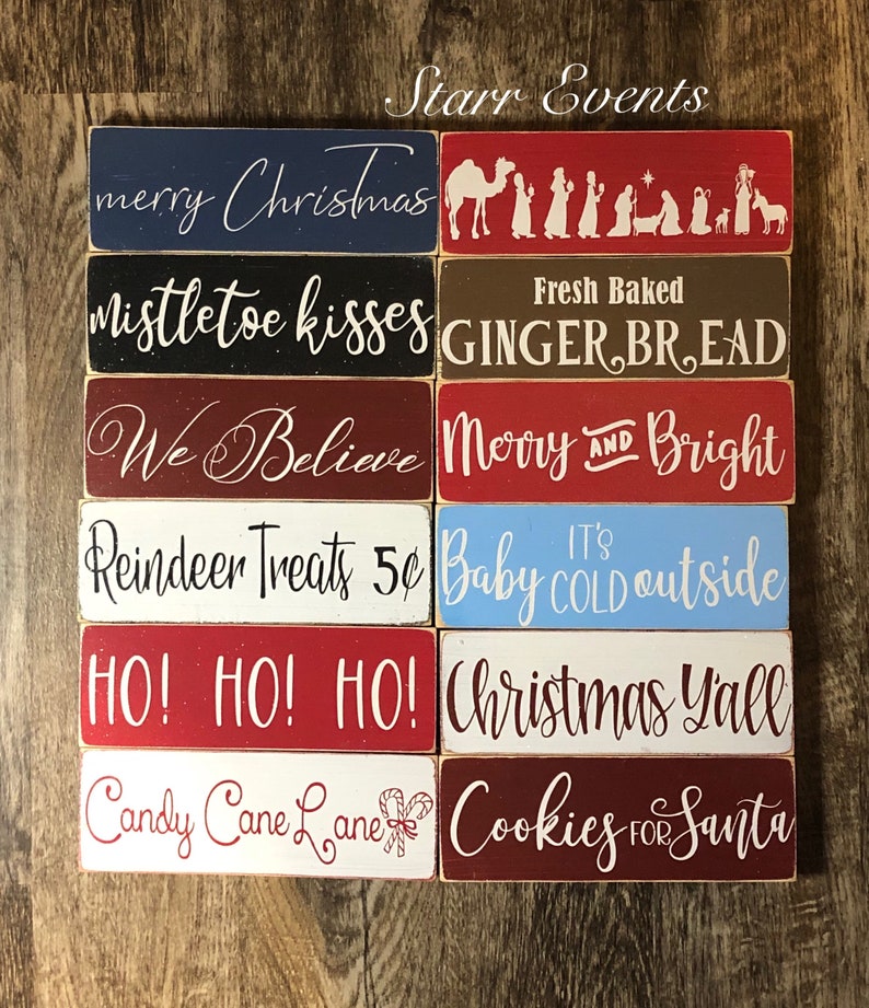 10 Rustic Christmas Signs Christmas Decorations Rustic - Etsy