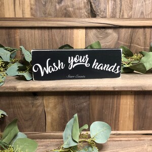 Wash Your Hands Sign Rustic Bathroom Signs. Rustic Bathroom Decor ...