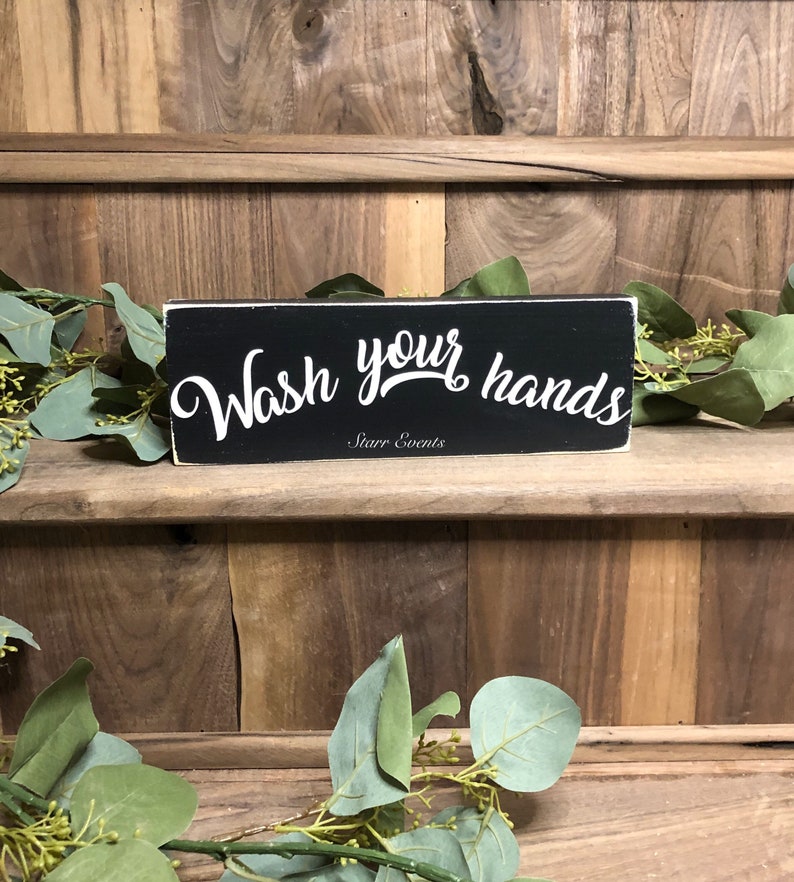 Wash Your Hands Sign Rustic Bathroom Signs. Rustic Bathroom Decor ...