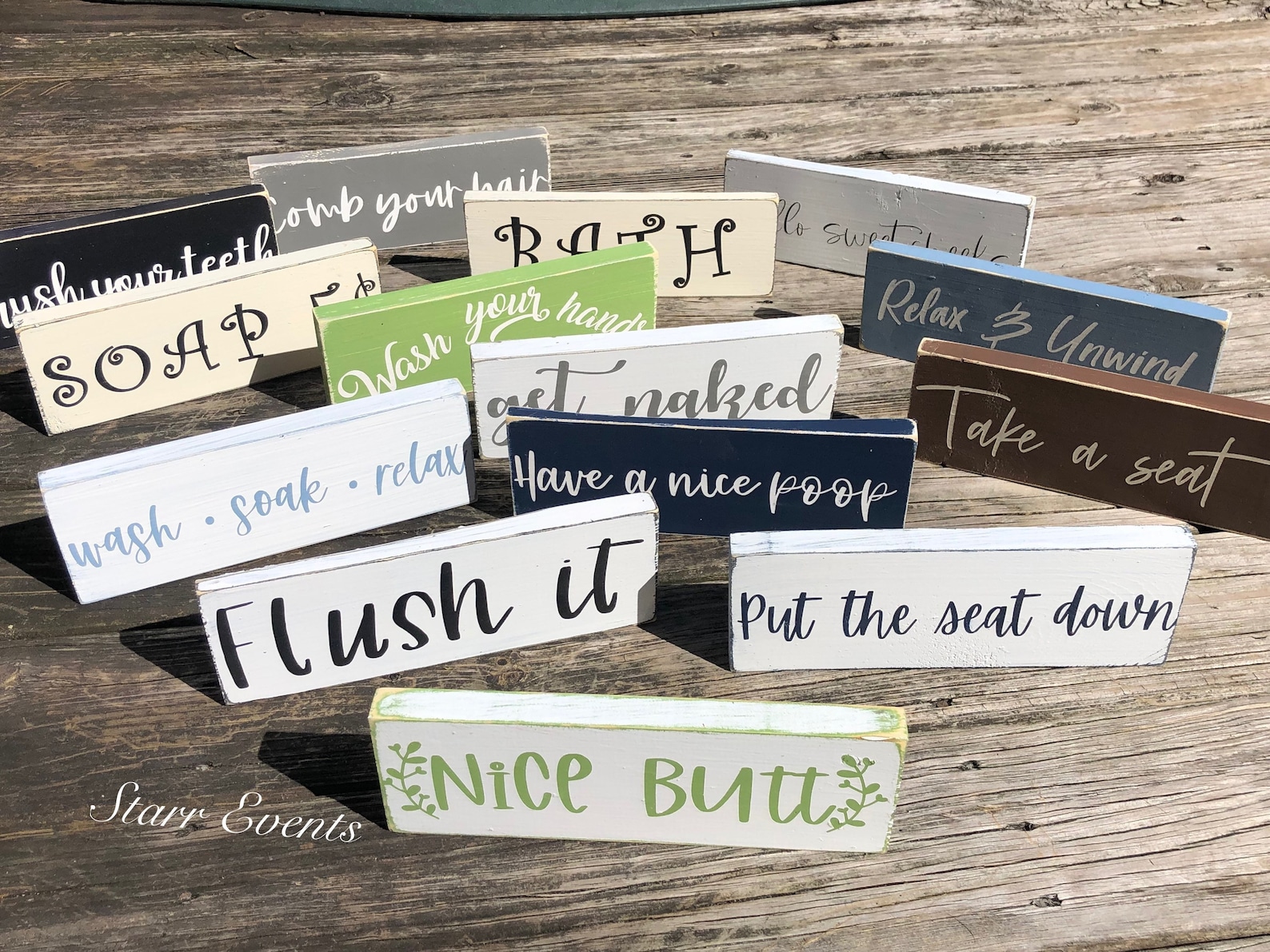 Small Farmhouse Signs. 10 Bathroom Signs. Farmhouse - Etsy
