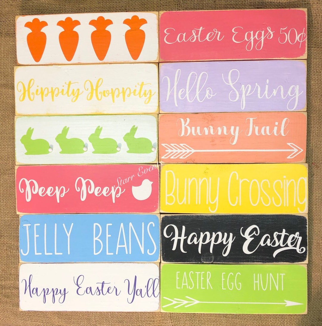 10" Rustic Easter Signs Easter Decorations Rustic Easter Decor Easter ...