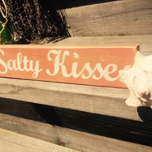Sandy Toes and Salty Kisses Sign. Beach Signs. Pool Signs. Beach Decor ...