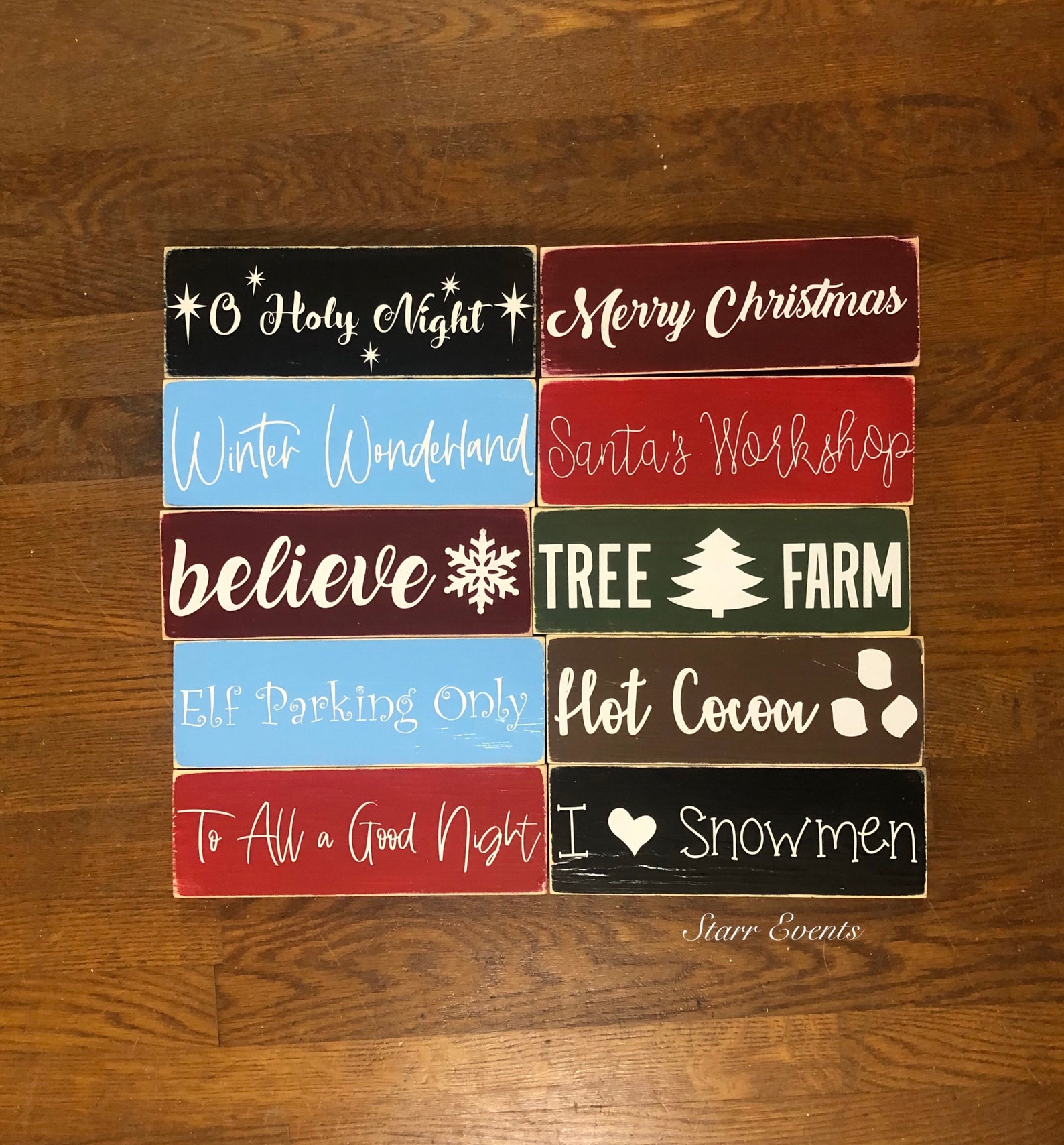 10" Rustic Christmas Signs Christmas Decorations Rustic Christmas Decor ...