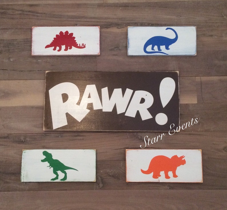 Dinosaur Sign. Rawr Sign Dinosaur Decor for a Boys Room. - Etsy
