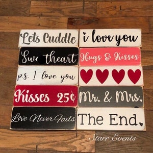 10" Rustic Valentines Day Signs Valentines Day Decorations Rustic ...