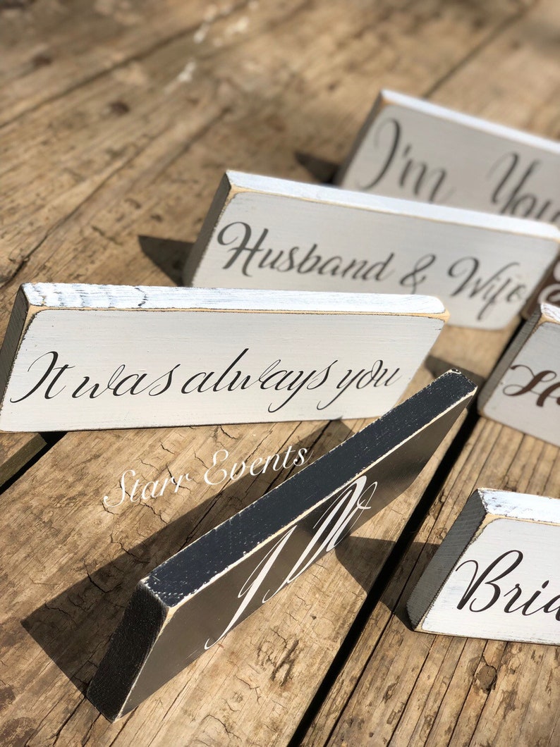 Small Wedding signs 10 Wedding decorations Rustic | Etsy