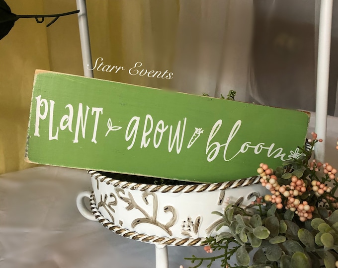 Small Spring Signs. Rustic Spring Decor. 12 Spring Decorations. Plant ...