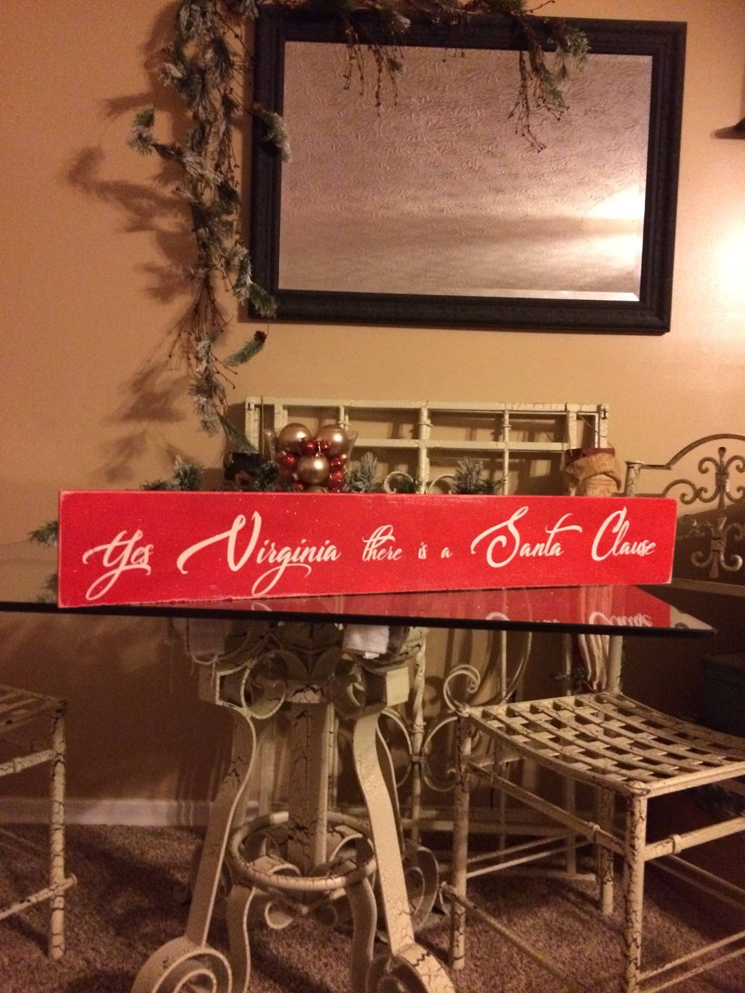 Yes Virginia There is a Santa Claus Sign Rustic Christmas Sign Rustic ...