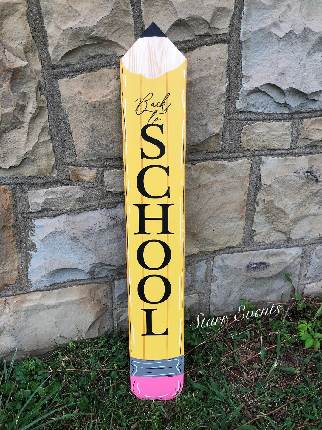 Personalized Teacher Signs. Vertical Pencil Sign. Back to School Gifts ...