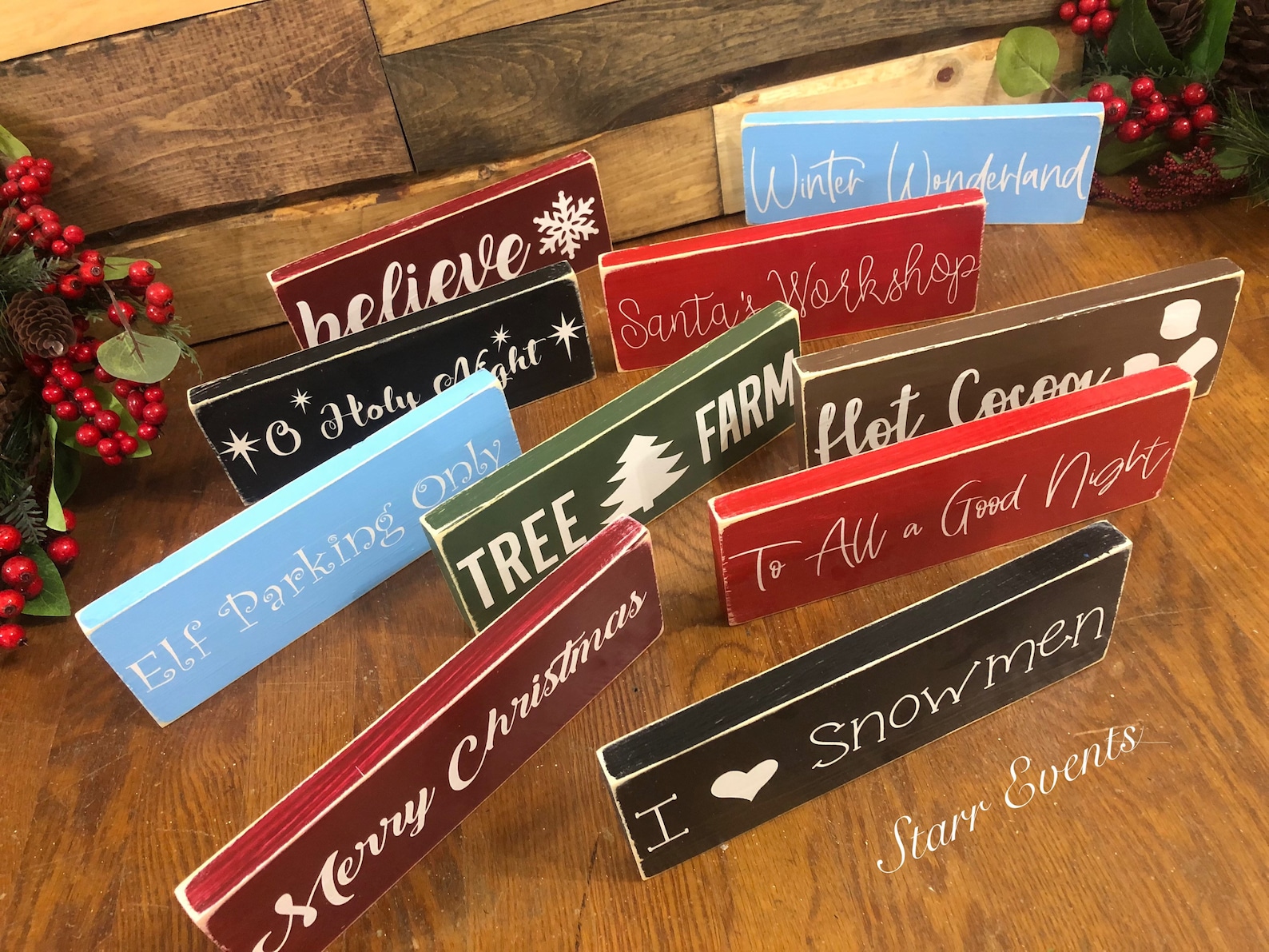 10" Rustic Christmas Signs Christmas Decorations Rustic Christmas Decor ...