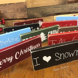 10" Rustic Christmas Signs Christmas Decorations Rustic Christmas Decor ...