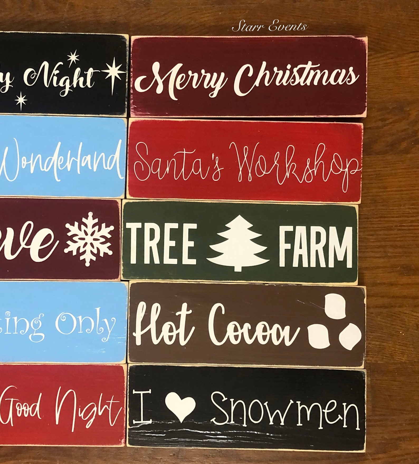10 Rustic Christmas Signs Christmas Decorations Rustic - Etsy