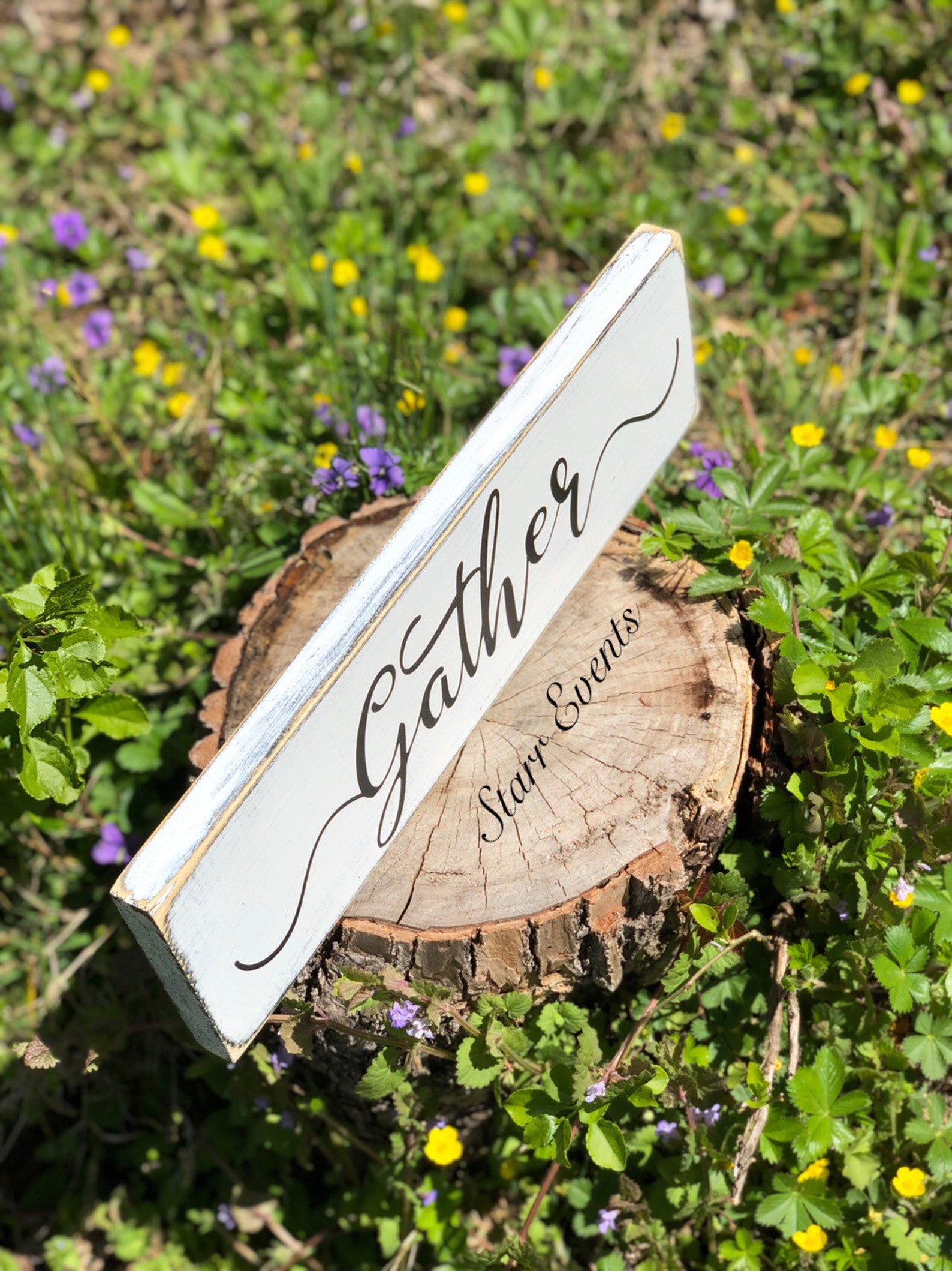 Gather Sign 14" Small Rustic Signs. Rustic Decor. Family Signs. Gather ...
