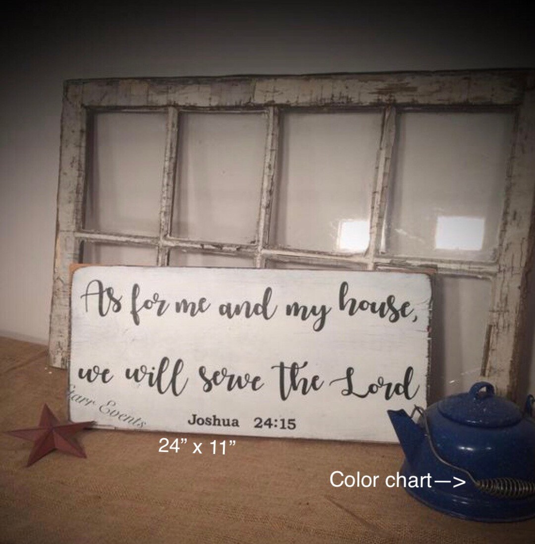 As for Me and My House Sign. 24"x11" Christian Signs Signs With Bible ...