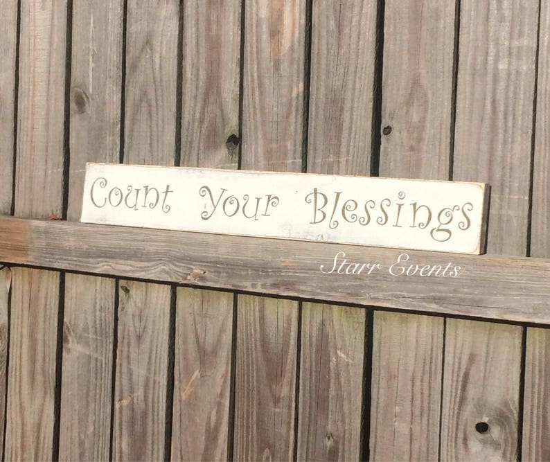 Count Your Blessings Sign. Rustic Signs. Distressed Signs. | Etsy