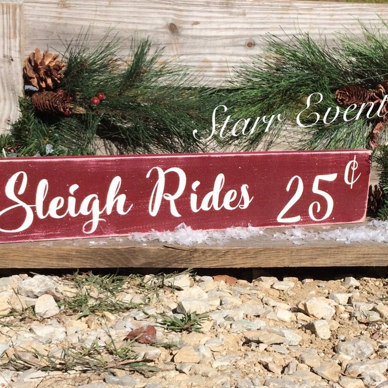 Sleigh Ride Sign - Etsy