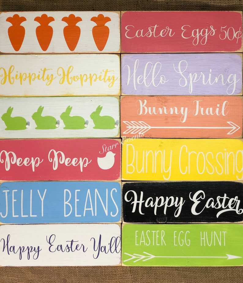 10 Easter Signs. Easter Decorations. Easter Decor. | Etsy