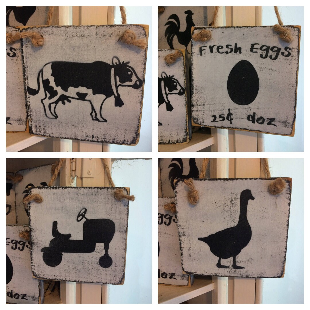 Farm Signs. Set of 2 Kitchen Signs. Kitchen Decor. Rustic Kitchen Sign ...