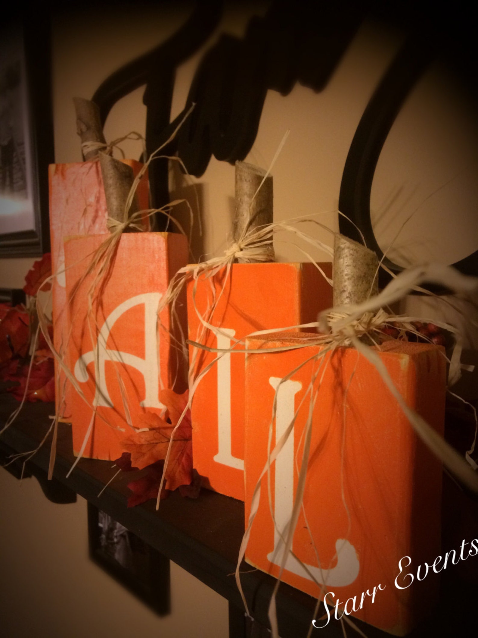 Fall Decorations. Set of 4 Fall Decorative Blocks. Fall Decor. - Etsy