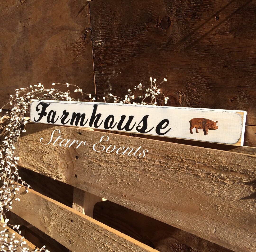 Farmhouse Pig Sign. Rustic Farmhouse Signs. Signs With Pigs. Pig Lovers ...