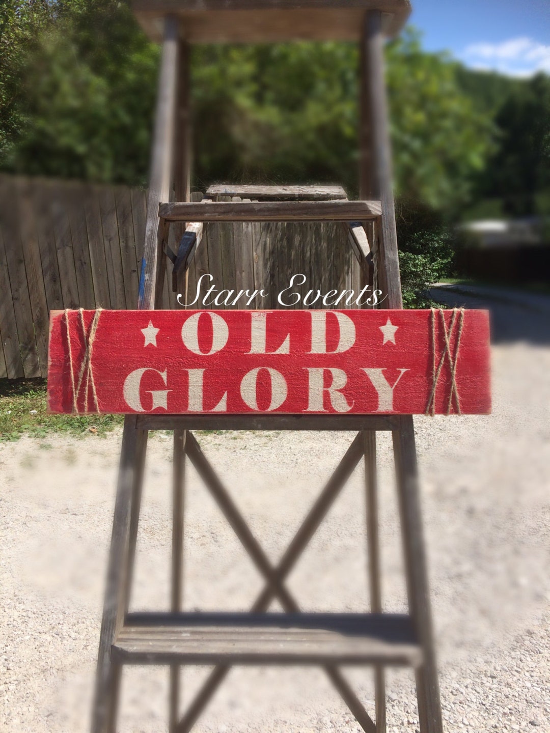 Old Glory Sign July 4th Decorations Americana Decor Rustic Wooden Signs ...