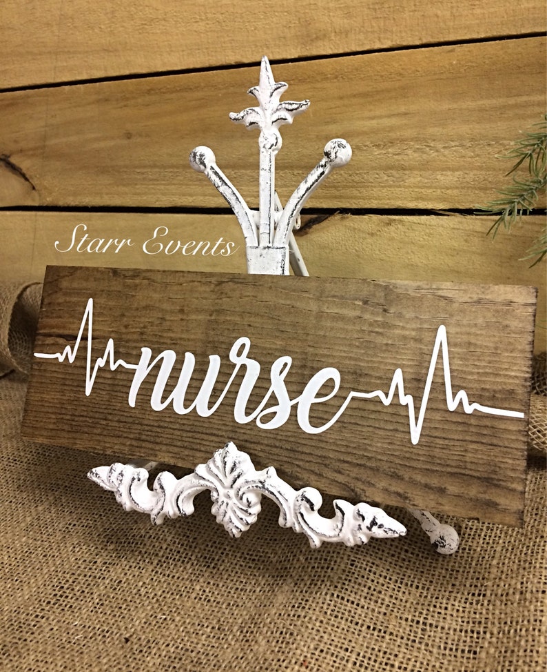 Nurse Signs. 10" Rustic Nurse Signs. Stained Signs for Nurses. Gifts ...