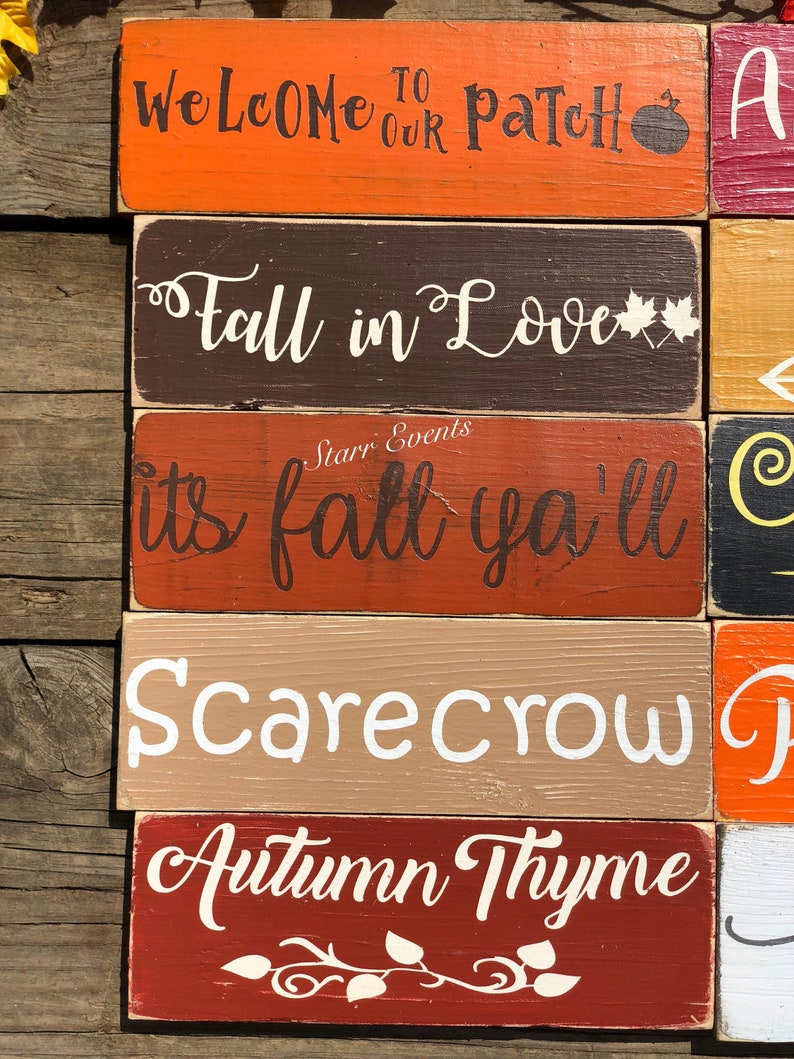 10 Rustic fall signs Rustic fall decorations Rustic fall | Etsy