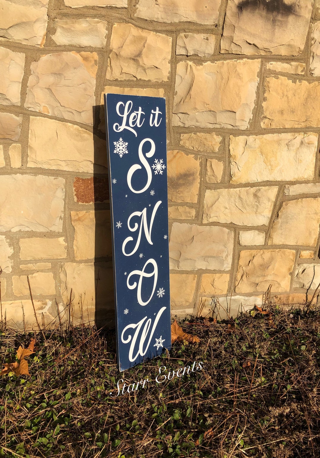 Let It Snow Porch Sign. 4'x12” Winter Decor. Winter Decoration ...