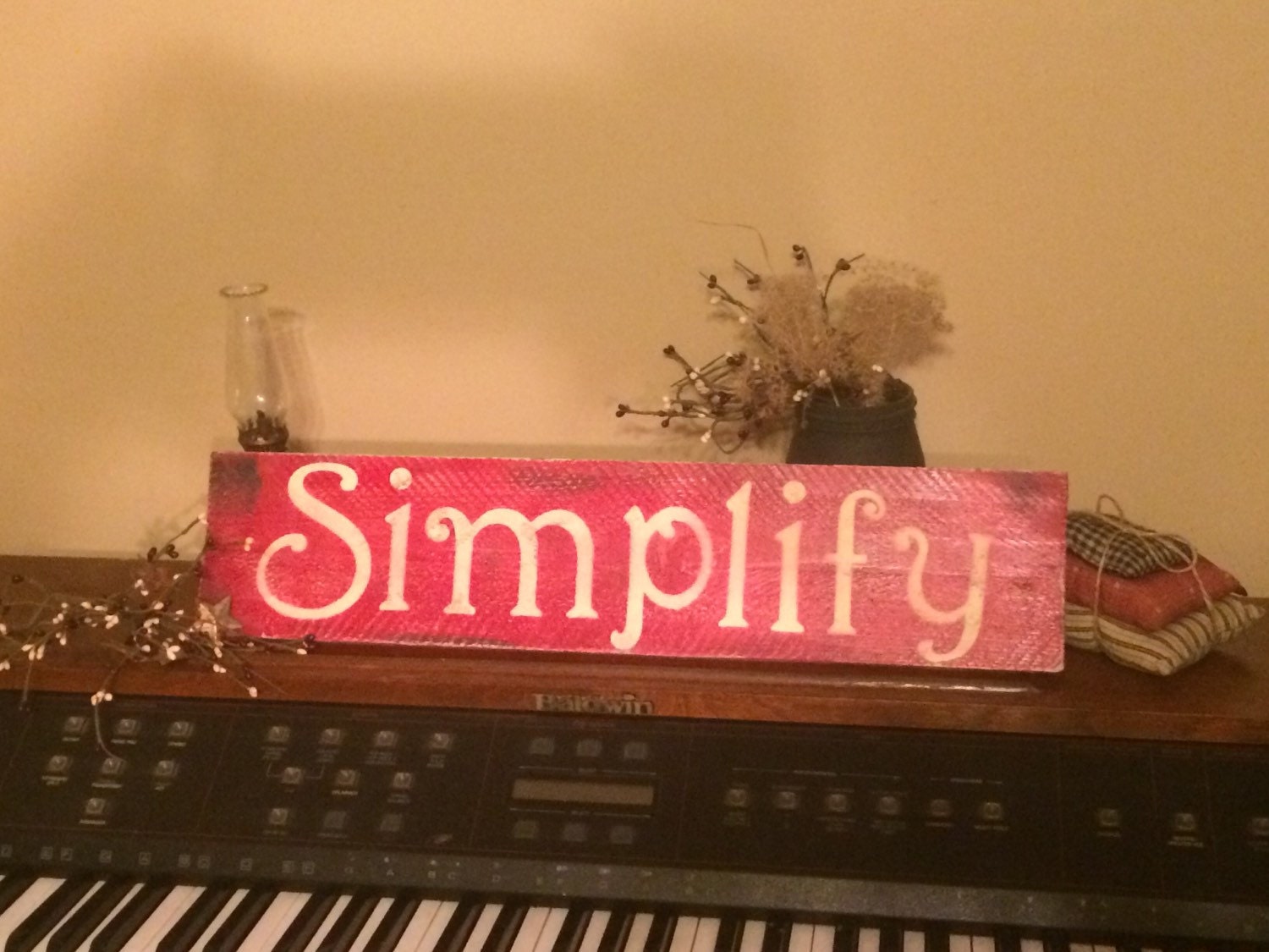 Simplify Sign. Primitive Signs. Wooden Signs. Rustic Signs. - Etsy