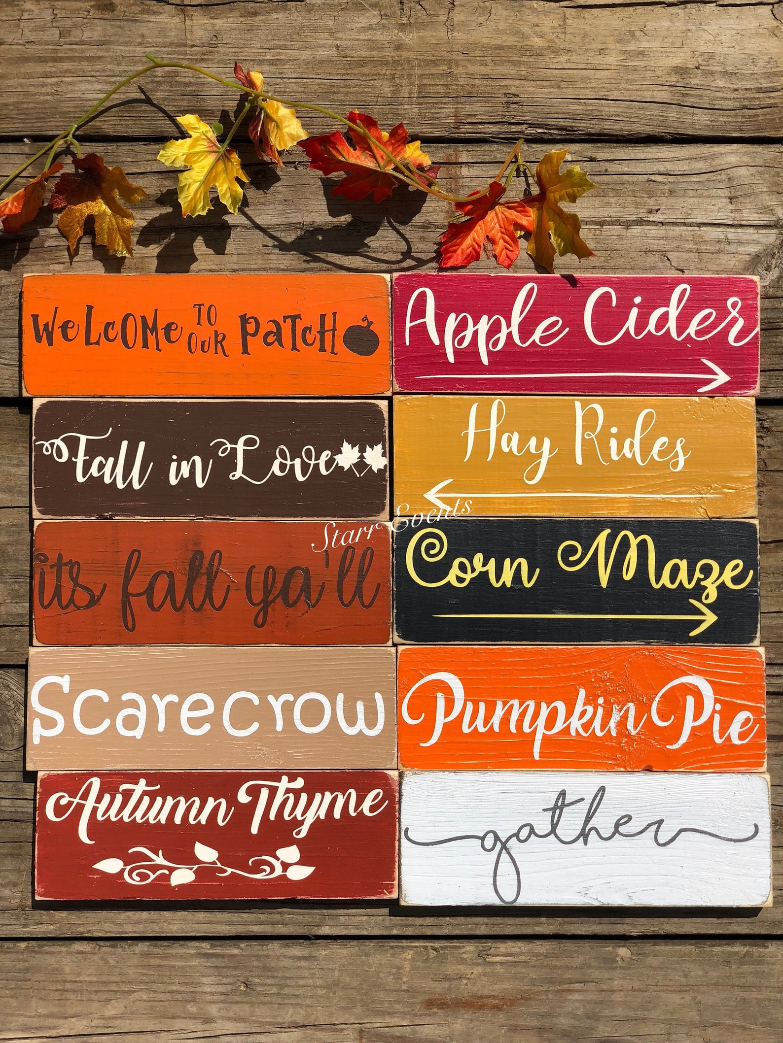 10 Rustic Fall Signs Rustic Fall Decorations Rustic Fall - Etsy