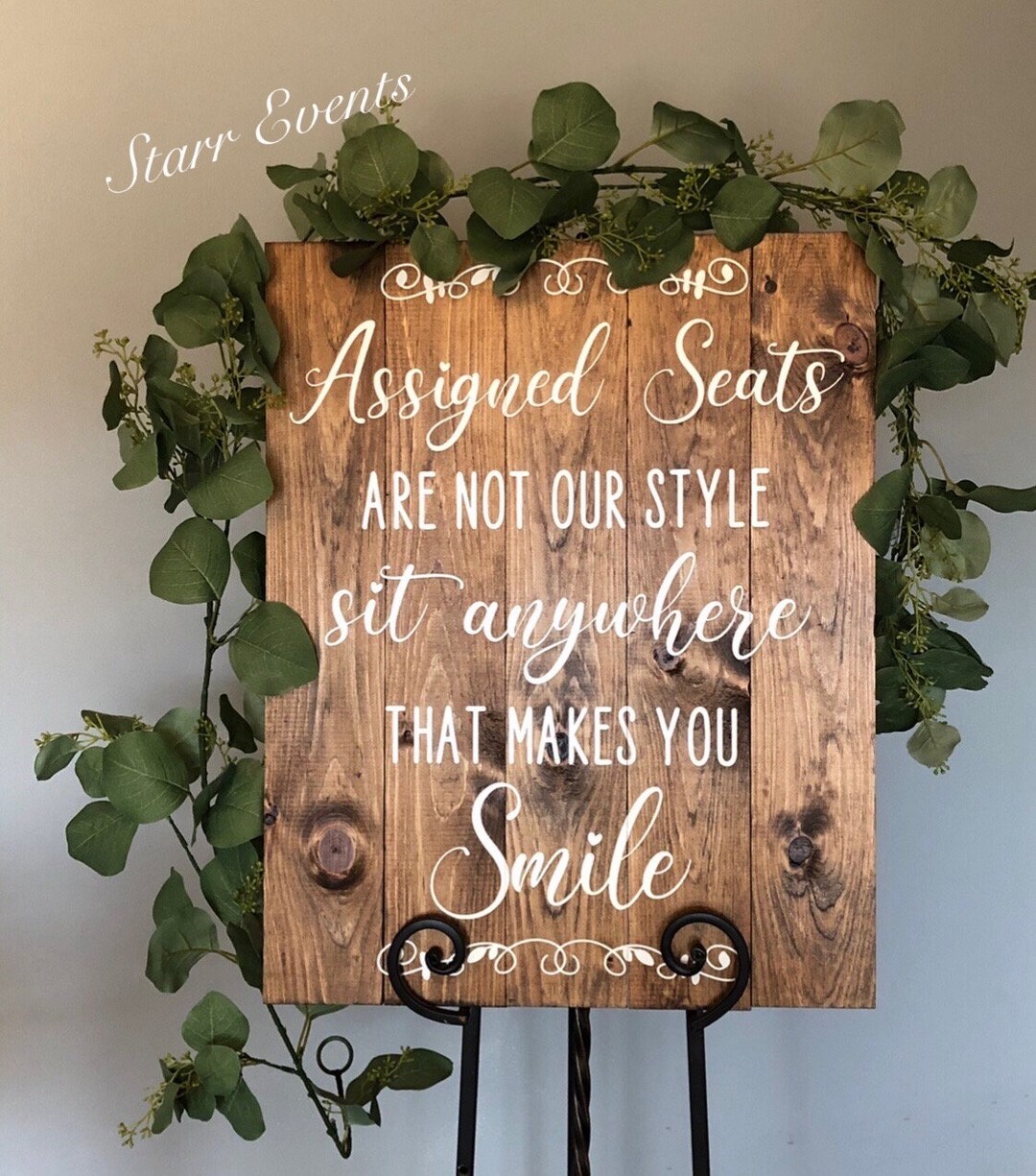 Assigned Seats Are Not Our Style Sign for Weddings. Wood Wedding Signs ...