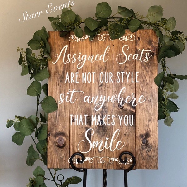 Assigned Seats Are Not Your Style Sign - Etsy