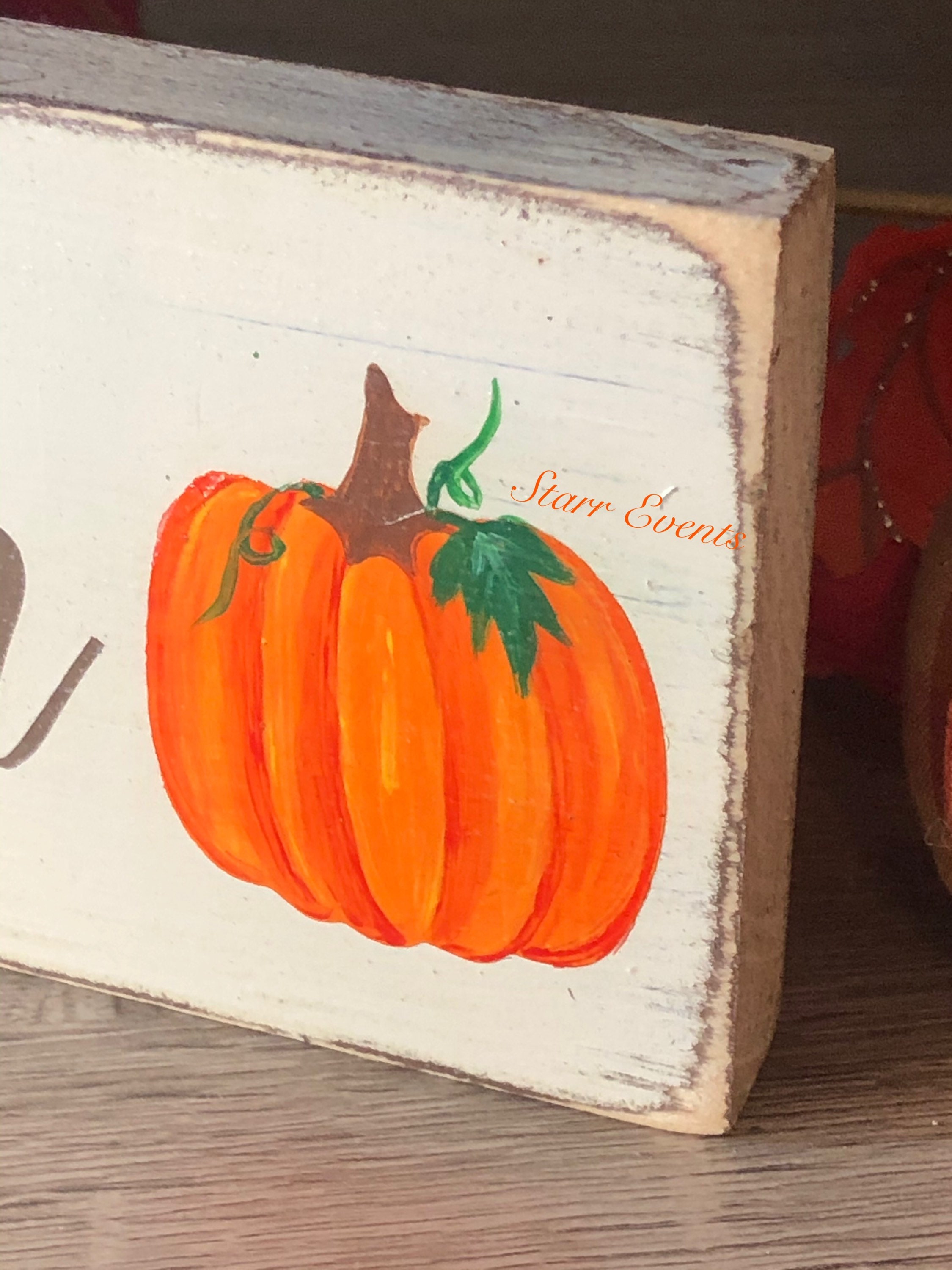 10" Rustic Fall Signs Hello Pumpkin Sign Rustic Fall Decoration Rustic ...