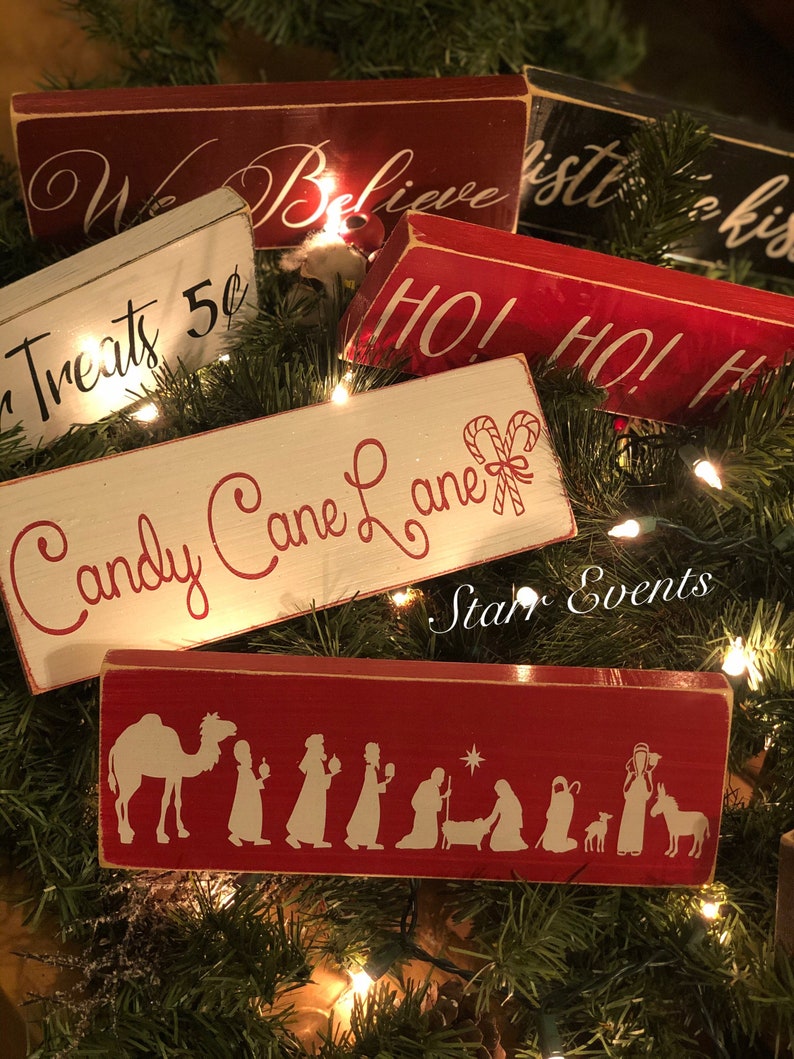 10" Rustic Christmas Signs Christmas Decorations Christmas Decor ...