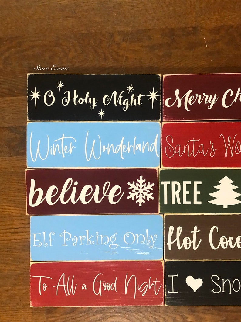 10" Rustic Christmas Signs Christmas Decorations Rustic Christmas Decor ...