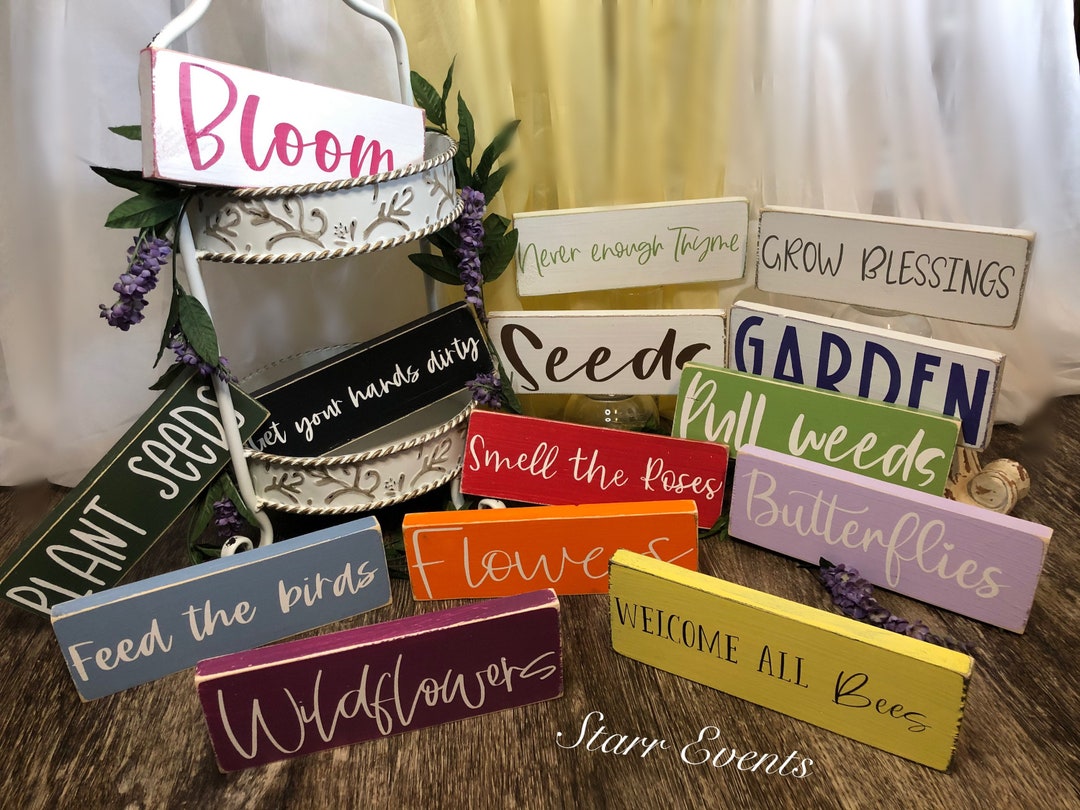 10" Garden Signs, Garden Decorations. Signs for the Garden. Garden ...