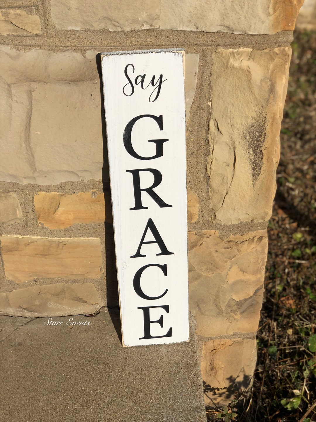 Say Grace Sign. Farmhouse Kitchen Signs. Kitchen Decor. Rustic ...