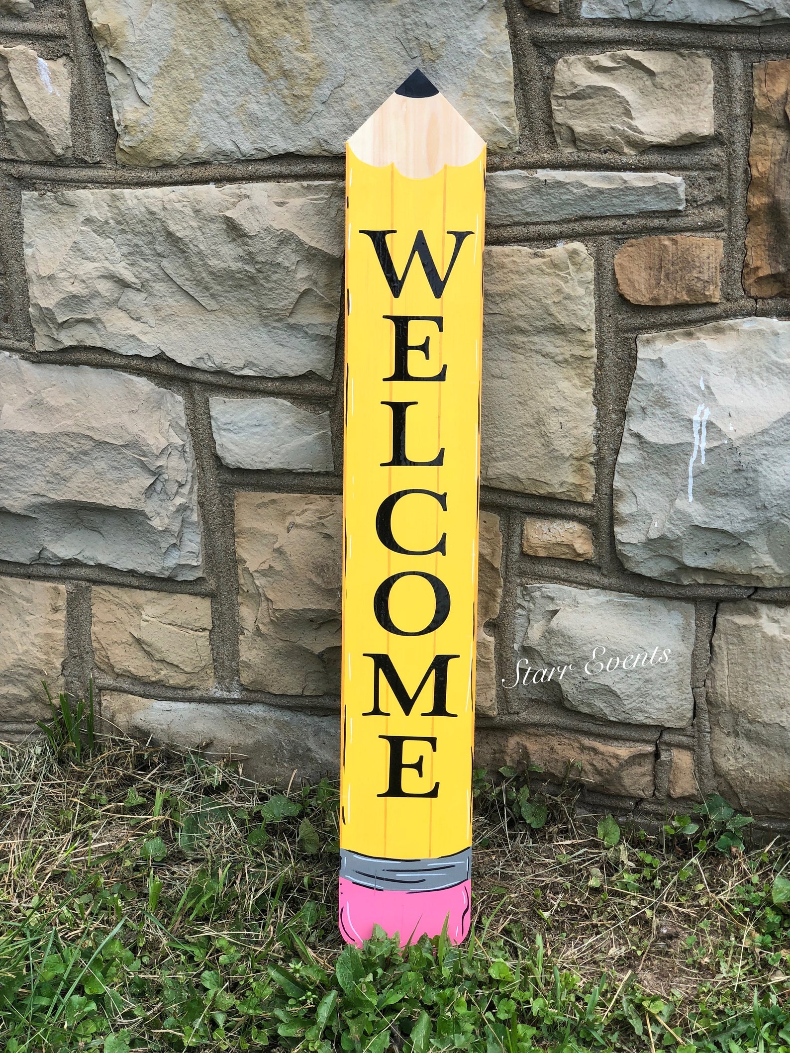 Teacher Signs. Back to School Gifts for Teachers. Vertical Pencil Sign ...
