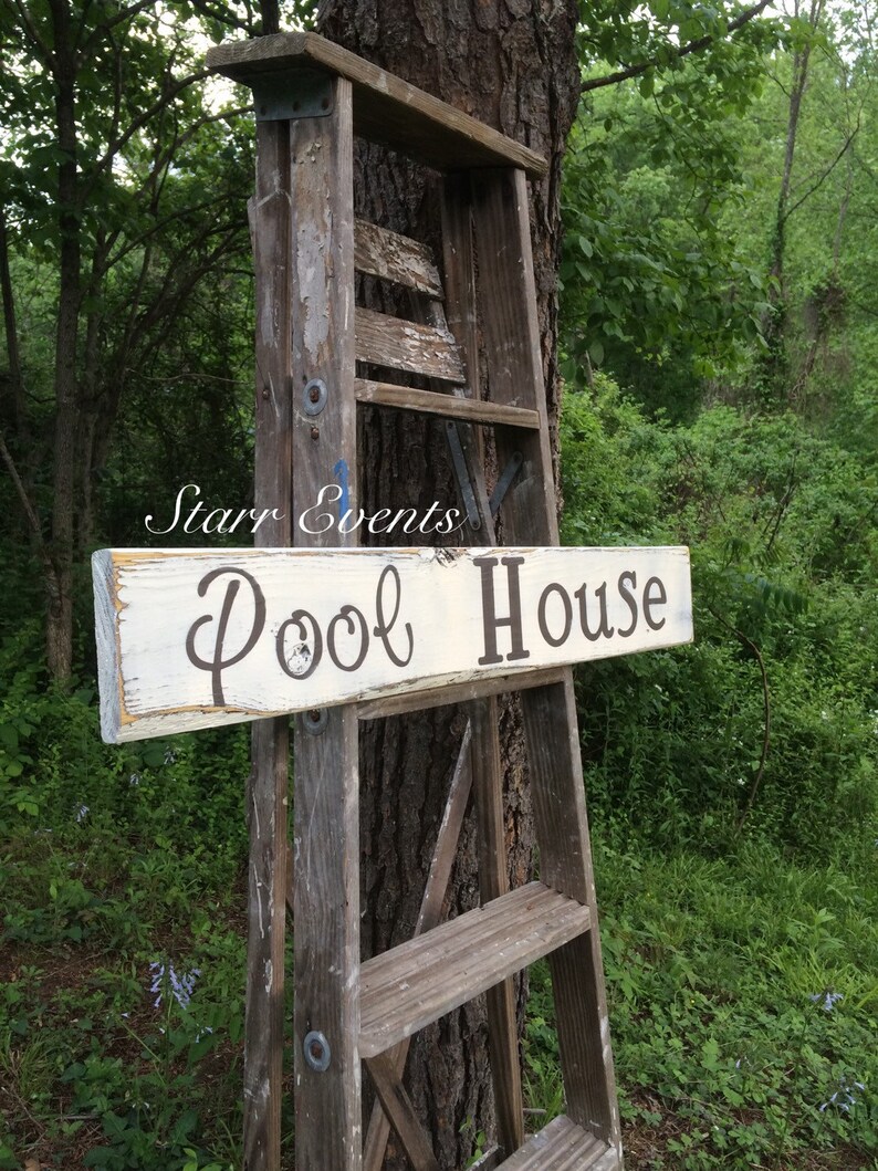 Pool House sign. Pool signs. Pool decor. Signs for the pool. | Etsy