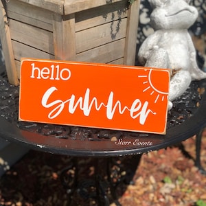 Hello Summer Signs. Rustic Summer Decor. 12" Summer Signs for Your ...